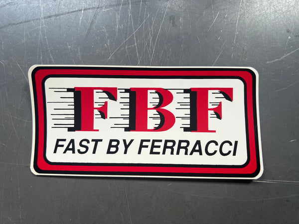 Sticker-Decals FBF Vintage Logo Size 6x3" code FBFRED – Fast by Ferracci