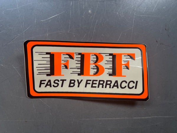 Sticker - Decals Vintage FBF Logo size 6x3" code Orange – Fast by Ferracci
