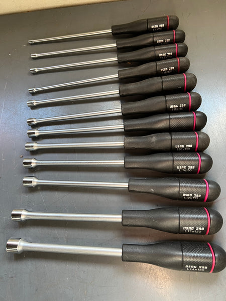 USAG- 298 SET12 SET OF 12 SOCKET SPANNNERS WITH GRIP CODE 298 SET12 ...