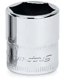 SNAP-ON 1/4" Drive 6-Point Metric 15 mm Flank Drive® Shallow Socket CO ...